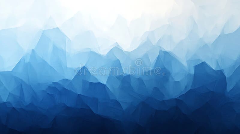 Abstract Polygonal Landscape with Blue Gradient Hues for Modern ...