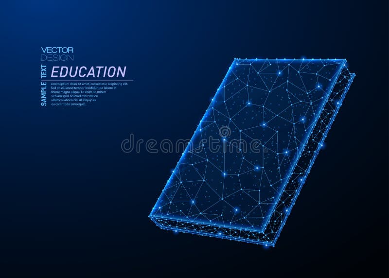 Abstract Polygonal Light Design of Book Stock Illustration ...
