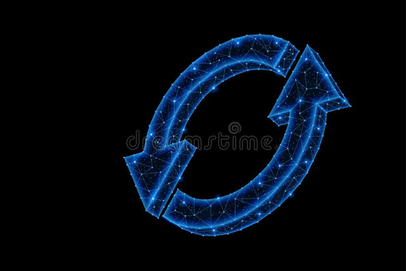 Abstract Polygonal Light Design of Synchronization Symbol Stock ...