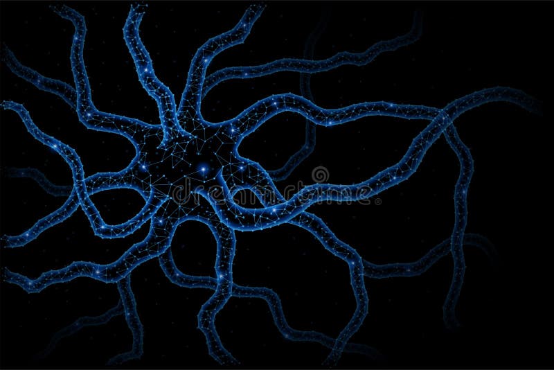 Neuron cell structure. stock illustration. Illustration of impulse ...