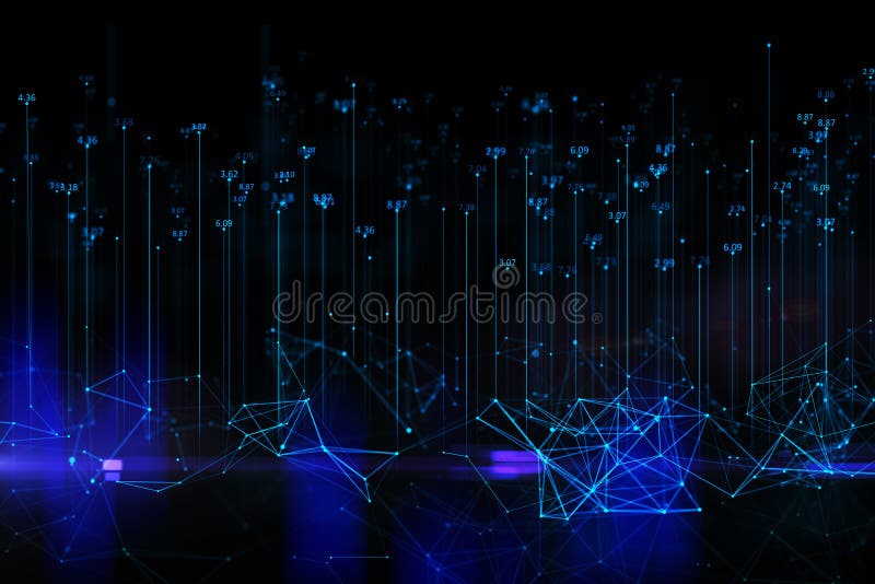 Abstract Polygonal Lines on Texture. Big Data, Technology, Metaverse ...