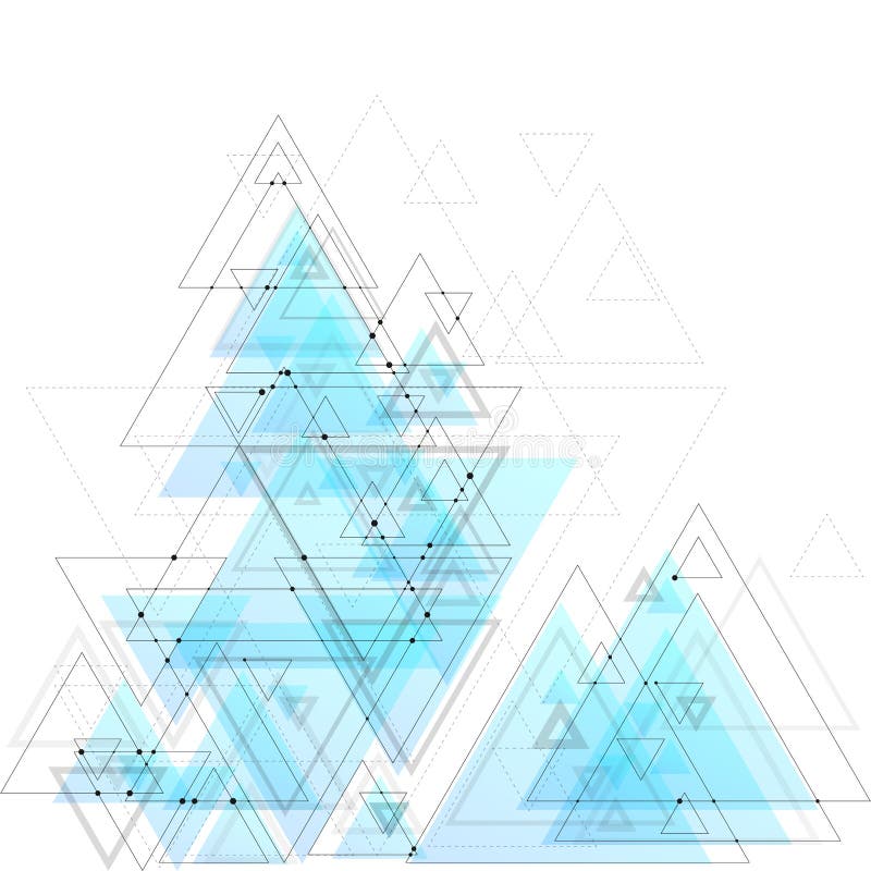 Abstract Polygonal Low Poly Vector Background with Blue Triangles ...