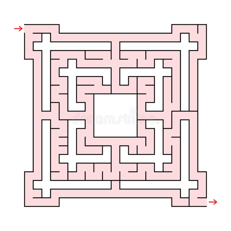 Abstract Polygonal Maze of Fantastic Shape. Vector Illustration ...