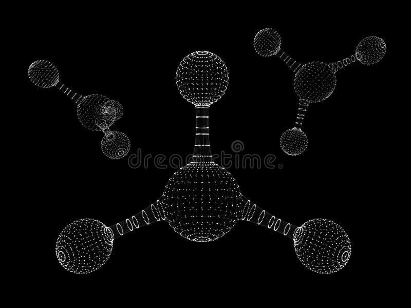 Abstract Polygonal Molecule Structure Icon. Low Poly Biological ...