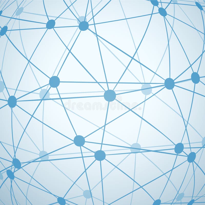 Abstract Polygonal Network Blue Connection Simple Background Stock ...