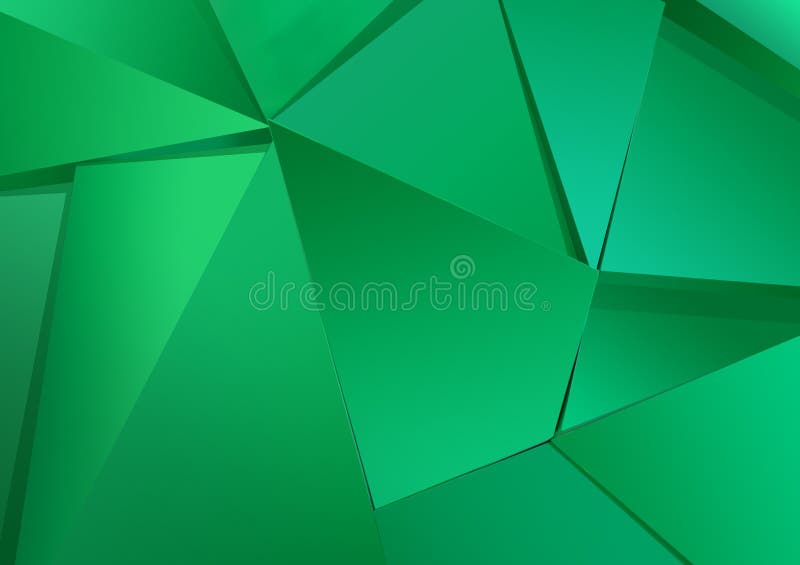 Abstract Polygonal Green Background Stock Illustration - Illustration ...