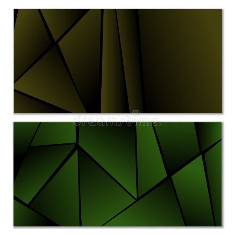 Abstract Polygonal Pattern. Set of Two Dark Gradient Polygonal ...