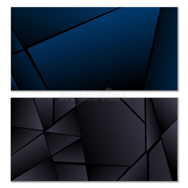 Abstract Polygonal Pattern. Set of Two Dark Gradient Polygonal ...