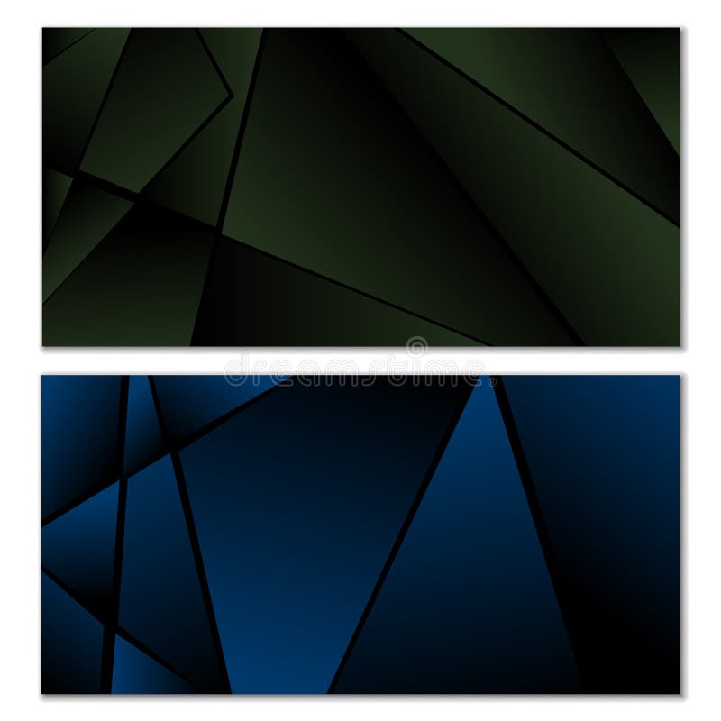 Abstract Polygonal Pattern. Set of Two Dark Gradient Polygonal ...