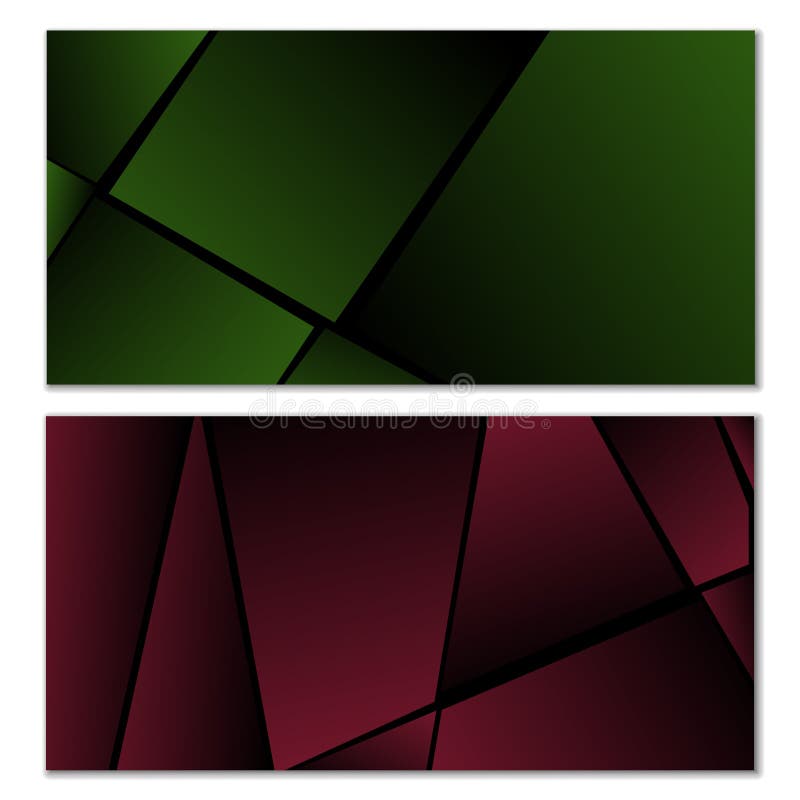 Abstract Polygonal Pattern. Set of Two Dark Gradient Polygonal ...