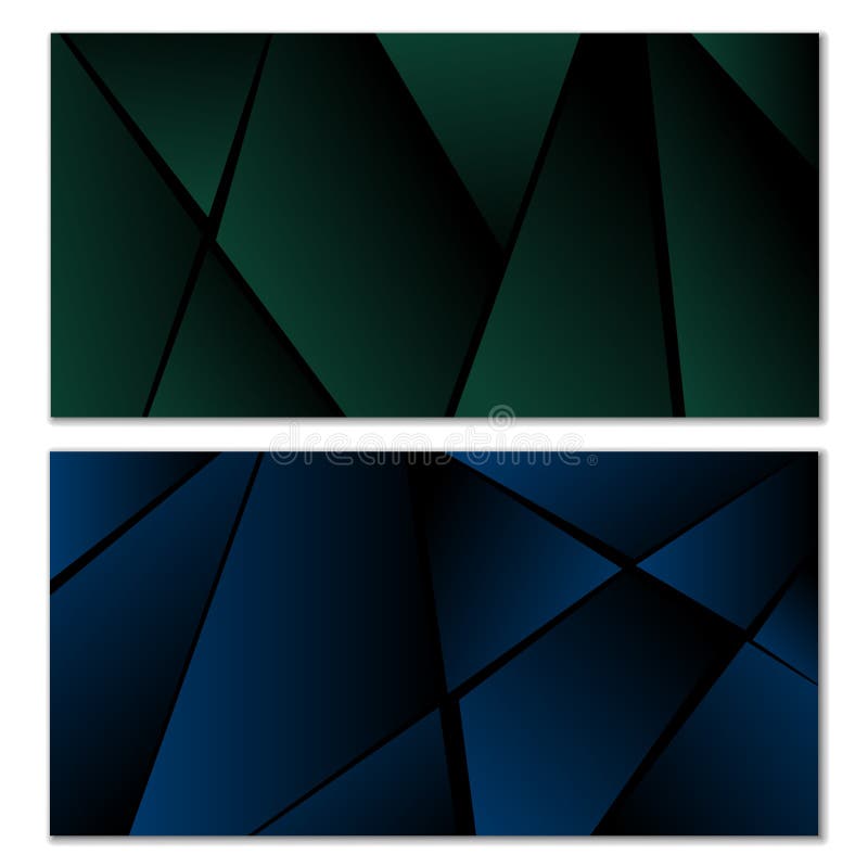 Abstract Polygonal Pattern. Set of Two Dark Gradient Polygonal ...