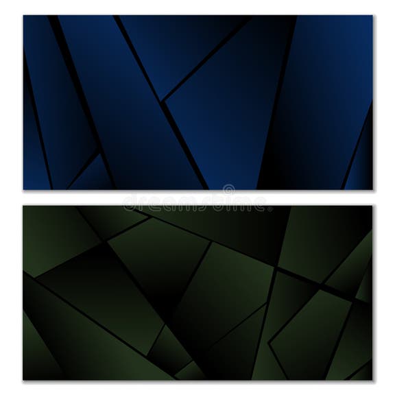 Abstract Polygonal Pattern. Set of Two Dark Gradient Polygonal ...
