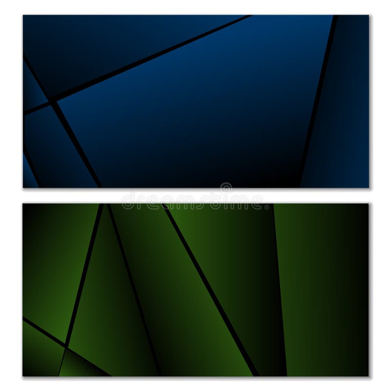 Abstract Polygonal Pattern. Set of Two Dark Gradient Polygonal ...