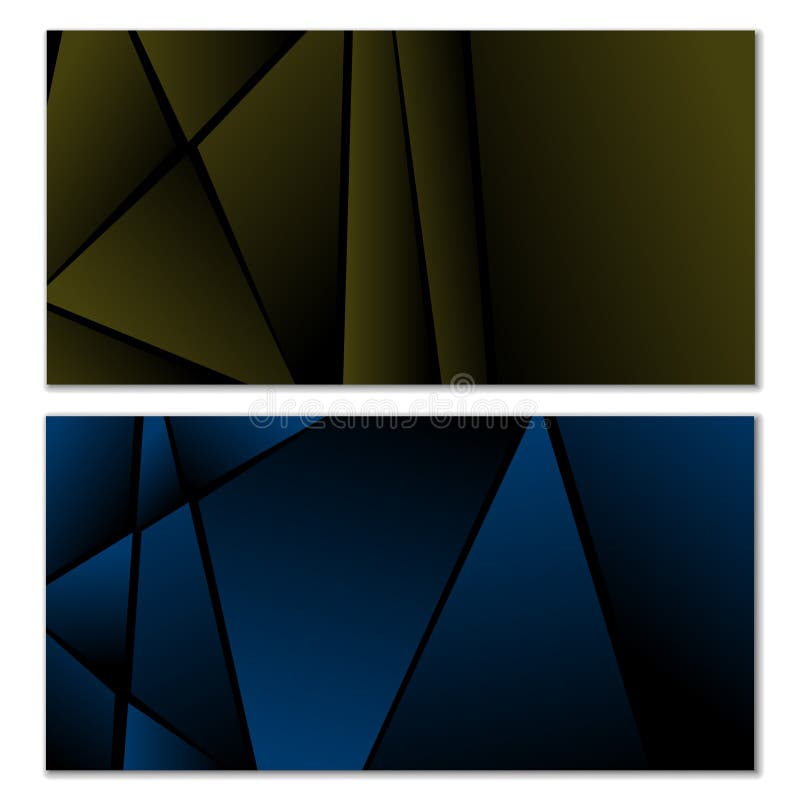 Abstract Polygonal Pattern. Set of Two Dark Gradient Polygonal ...