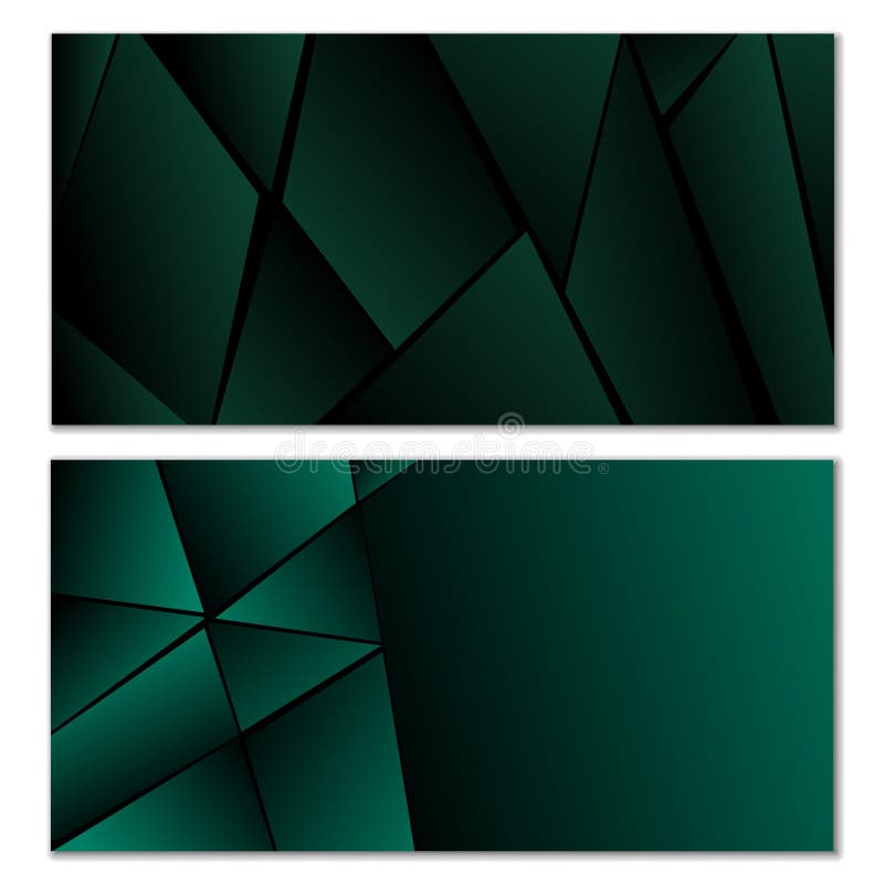 Abstract Polygonal Pattern. Set of Two Dark Gradient Polygonal Backgrounds. Background Design ...