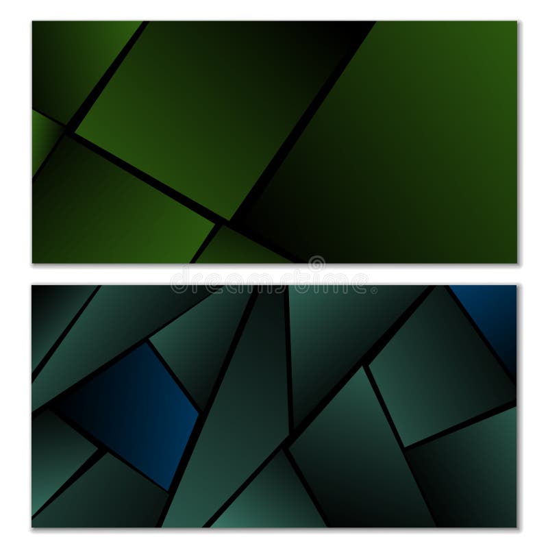 Abstract Polygonal Pattern. Set of Two Dark Gradient Polygonal ...