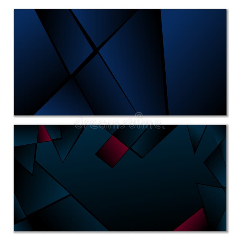Abstract Polygonal Pattern. Set of Two Dark Gradient Polygonal ...