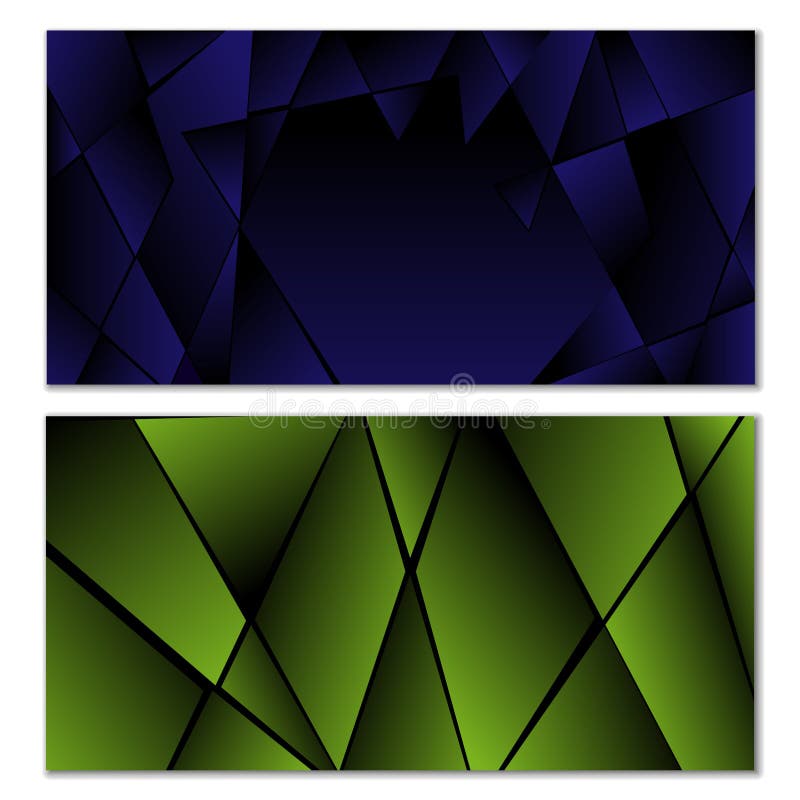 Abstract Polygonal Pattern. Set of Two Dark Gradient Polygonal ...
