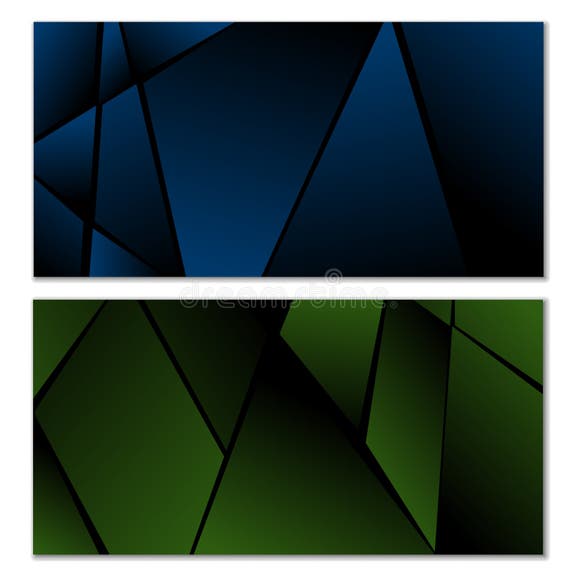 Abstract Polygonal Pattern. Set of Two Dark Gradient Polygonal ...