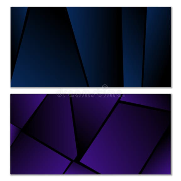 Abstract Polygonal Pattern. Set of Two Dark Gradient Polygonal ...