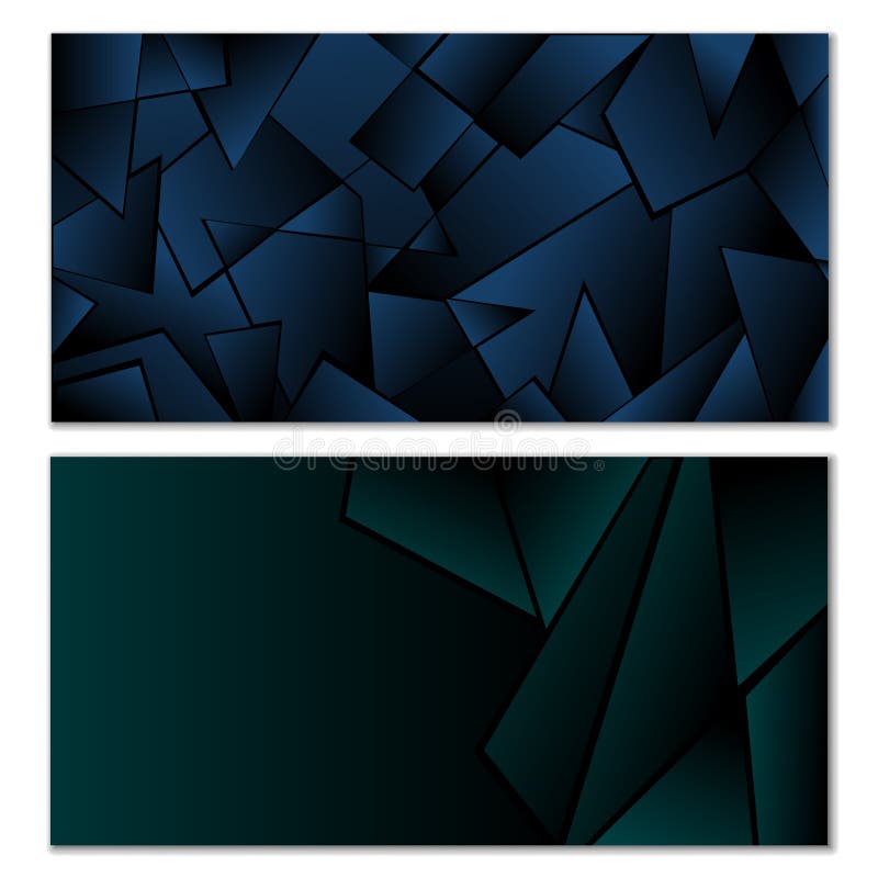 Abstract Polygonal Pattern. Set of Two Dark Gradient Polygonal ...