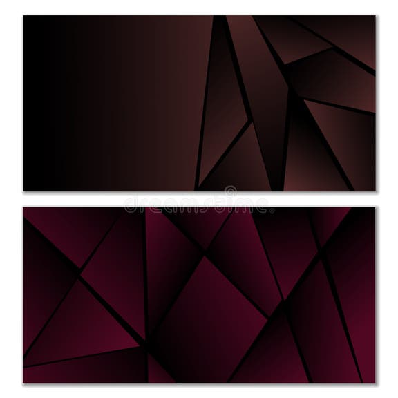 Abstract Polygonal Pattern. Set of Two Dark Gradient Polygonal ...