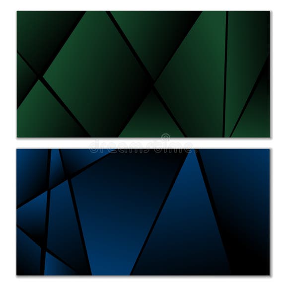 Abstract Polygonal Pattern. Set of Two Dark Gradient Polygonal ...