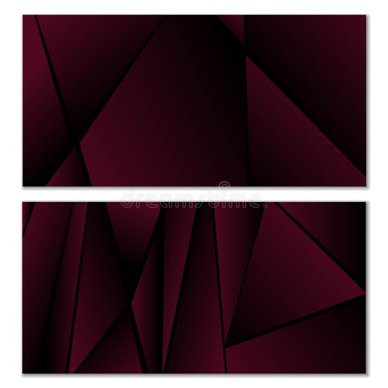 Abstract Polygonal Pattern. Set of Two Dark Gradient Polygonal ...