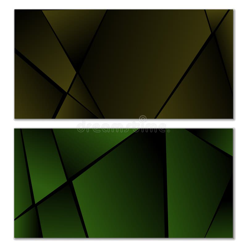 Abstract Polygonal Pattern. Set of Two Dark Gradient Polygonal ...