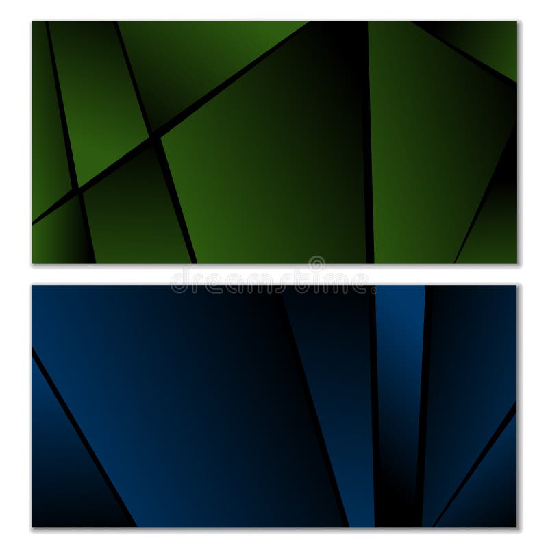 Abstract Polygonal Pattern. Set of Two Dark Gradient Polygonal ...