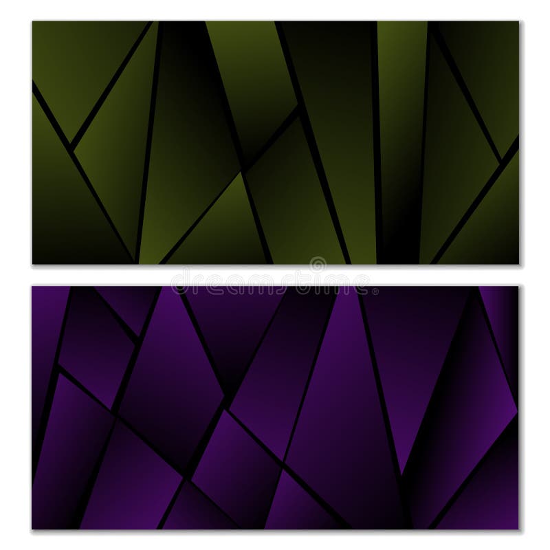 Abstract Polygonal Pattern. Set of Two Dark Gradient Polygonal ...