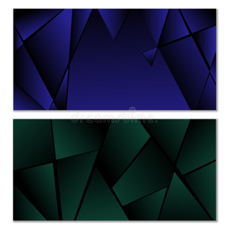 Abstract Polygonal Pattern. Set of Two Dark Gradient Polygonal ...