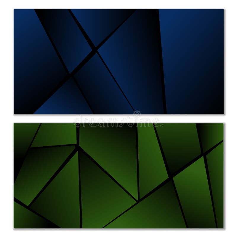 Abstract Polygonal Pattern. Set of Two Dark Gradient Polygonal ...