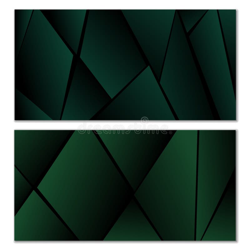 Abstract Polygonal Pattern. Set of Two Dark Gradient Polygonal ...
