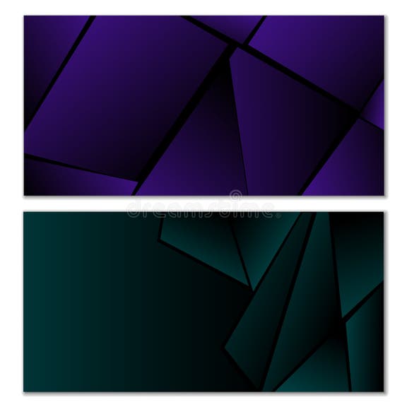 Abstract Polygonal Pattern. Set of Two Dark Gradient Polygonal ...