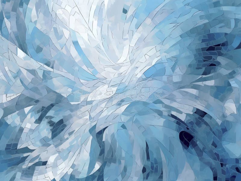 Abstract Polygonal Pattern in Winter Colors As Stained Glass Windows ...