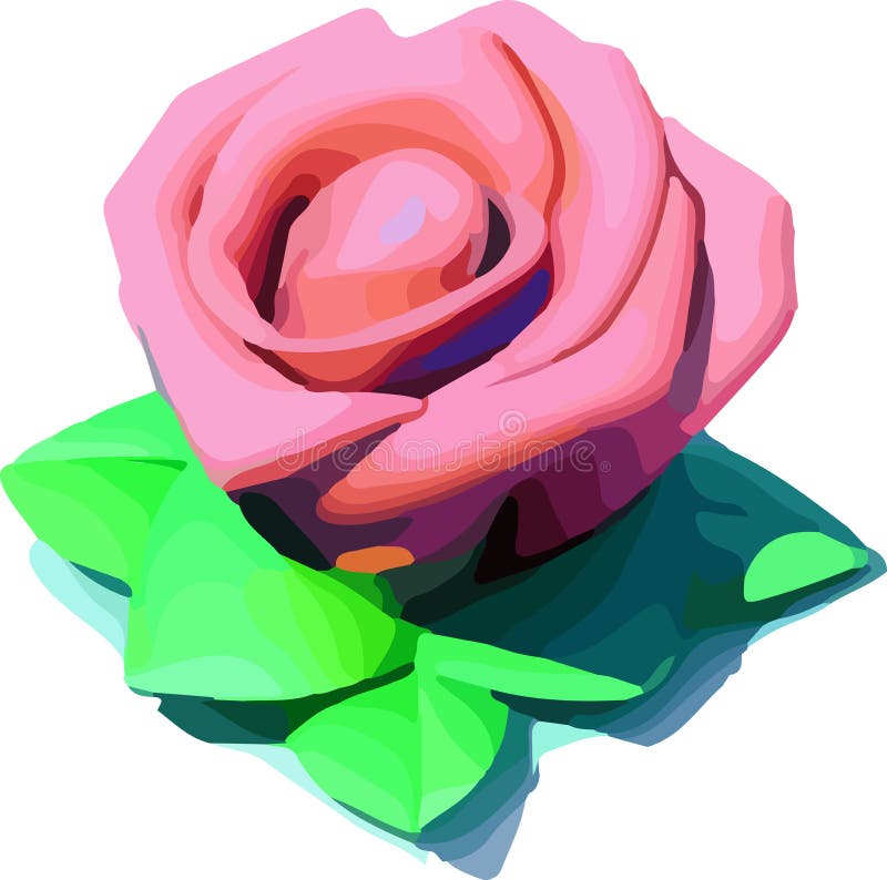 Abstract Polygonal Rose . Low Poly Illustration Stock Vector ...