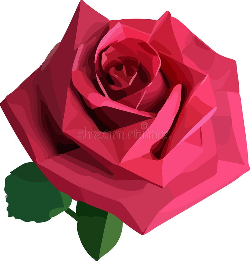 Abstract Polygonal Rose . Low Poly Illustration Stock Vector ...