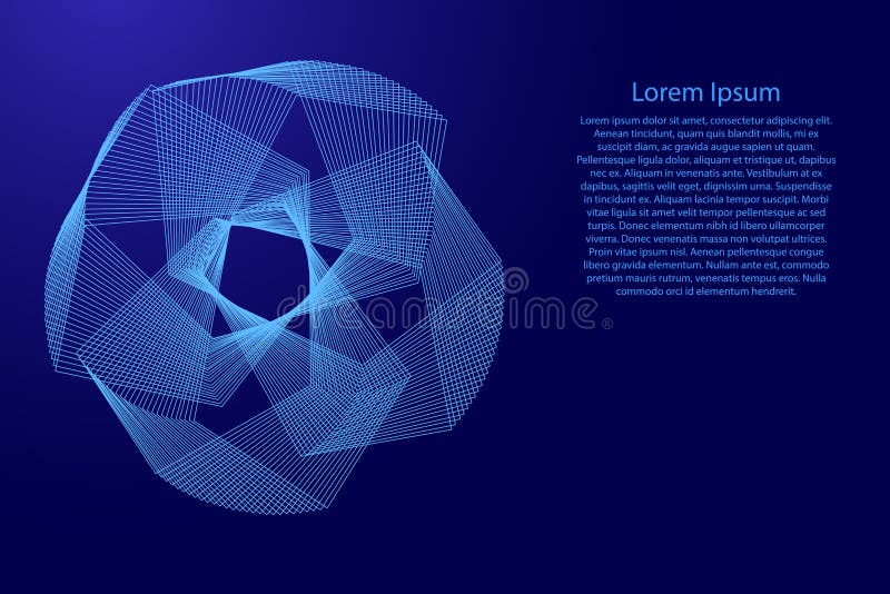 Abstract Polygonal Shape of the Broken Blue Lines of Illustration ...