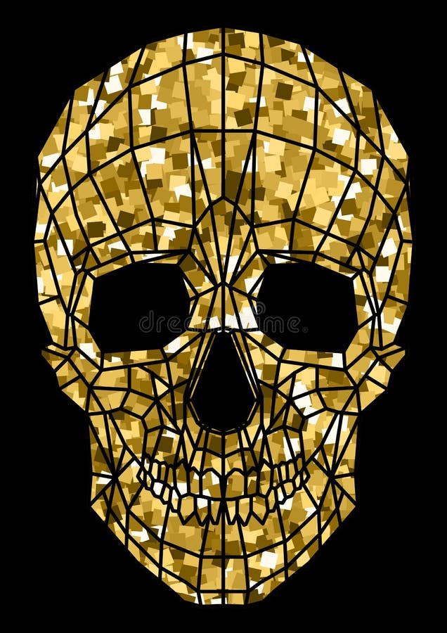 Abstract Polygonal Multicolor Skull on a Background. Stock Vector ...