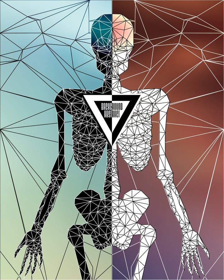 Abstract Polygonal Skeleton Stock Vector - Illustration of design ...