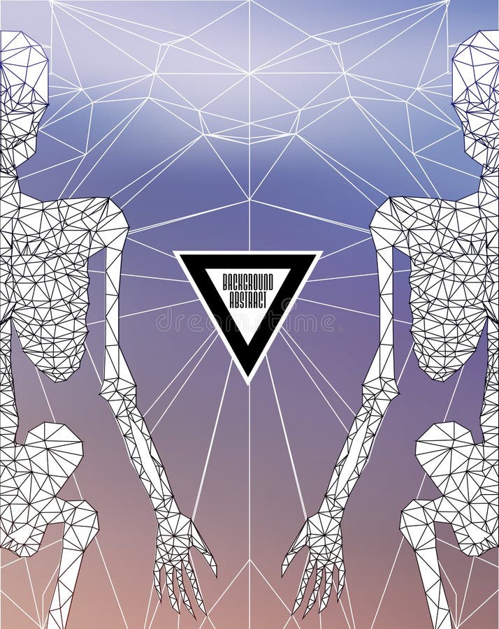 Abstract Polygonal Skeleton Stock Vector - Illustration of death ...