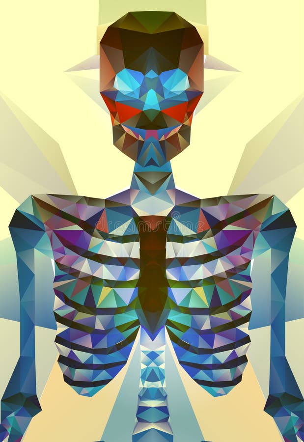 Abstract Polygonal Skeleton Stock Vector - Illustration of couple ...
