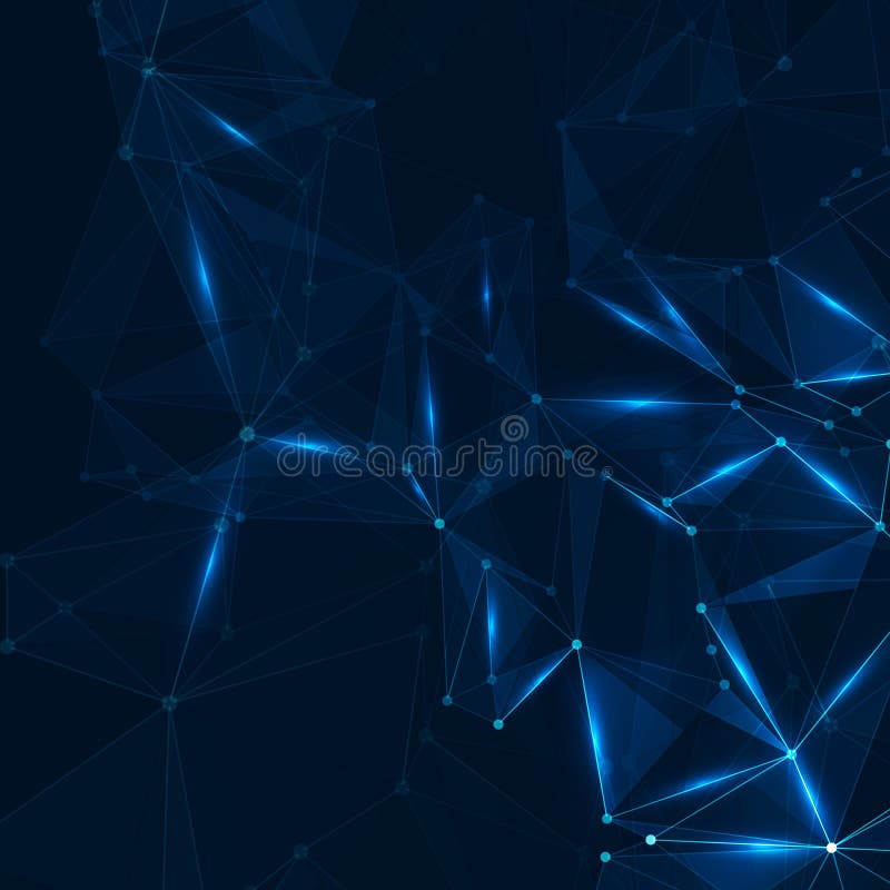 Abstract polygonal space stock vector. Illustration of molecular ...