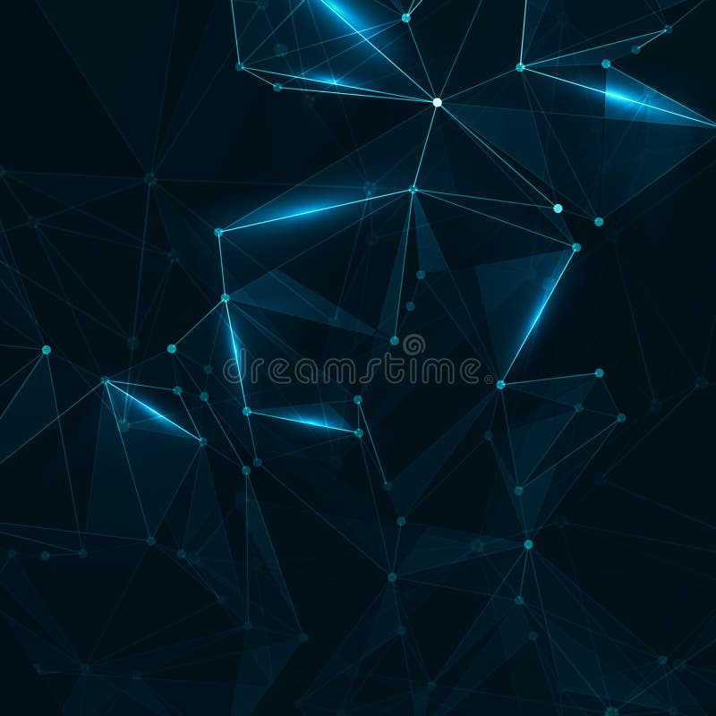 Abstract polygonal space stock vector. Illustration of connection ...