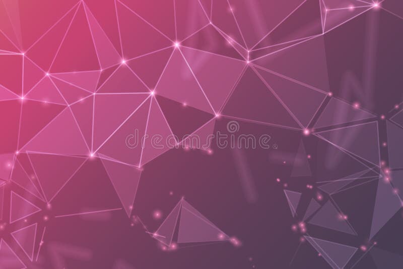 Abstract polygonal space stock vector. Illustration of molecular ...