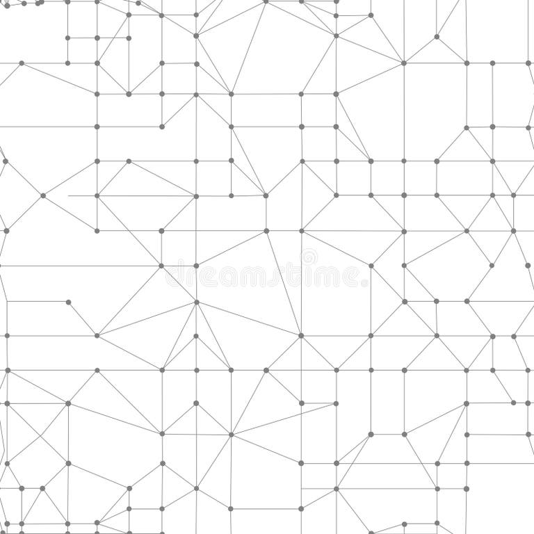 Abstract Polygonal Space. Dots Connected by Lines. Abstract Wave ...