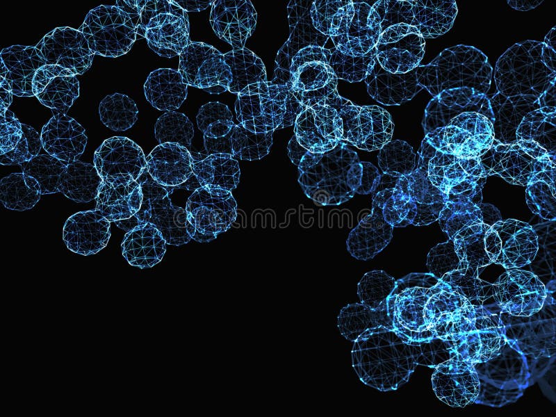 Abstract Polygonal Space with Dots and Lines Stock Image - Image of ...
