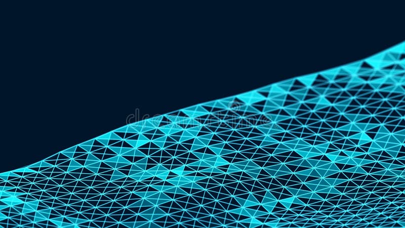 Abstract Polygonal Space with Dots and Lines. Triangular Structure. Background Concept for Your ...