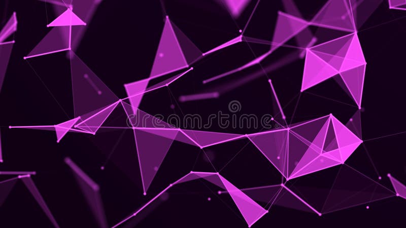 Abstract Polygonal Space with Dots and Lines. Triangular Structure. Background Concept for Your ...